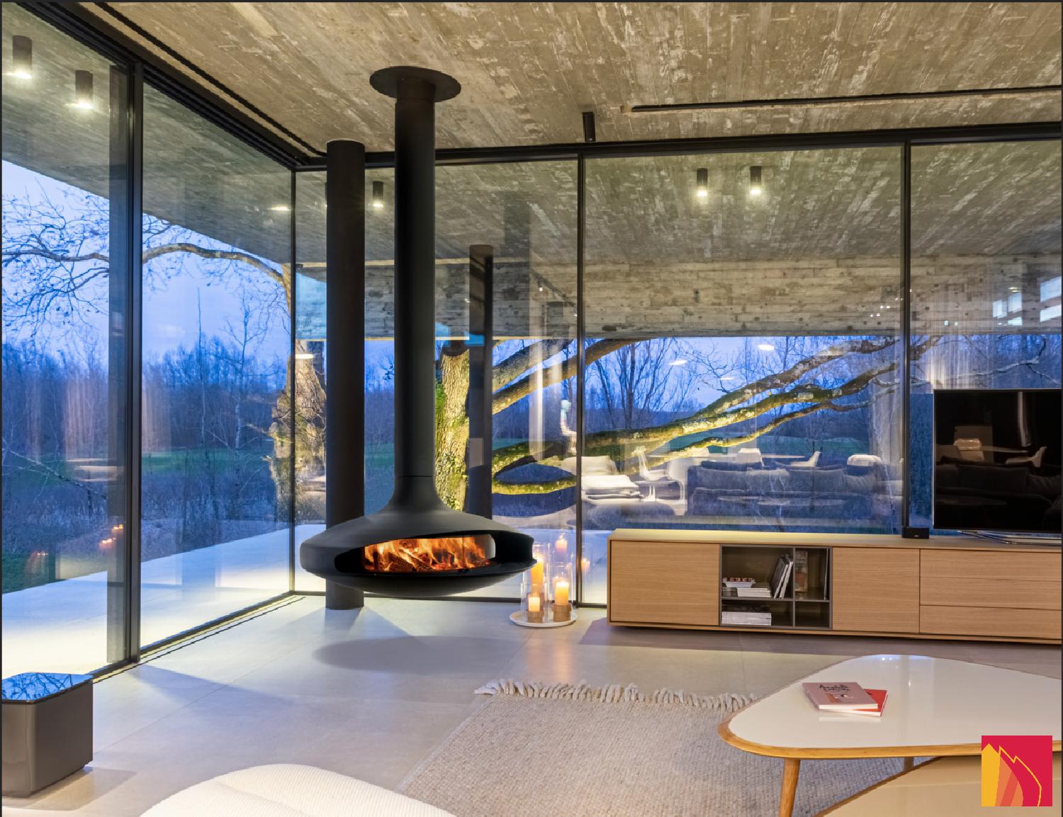 Focus GYROFOCUS acristalado - Chimenea de leña Focus